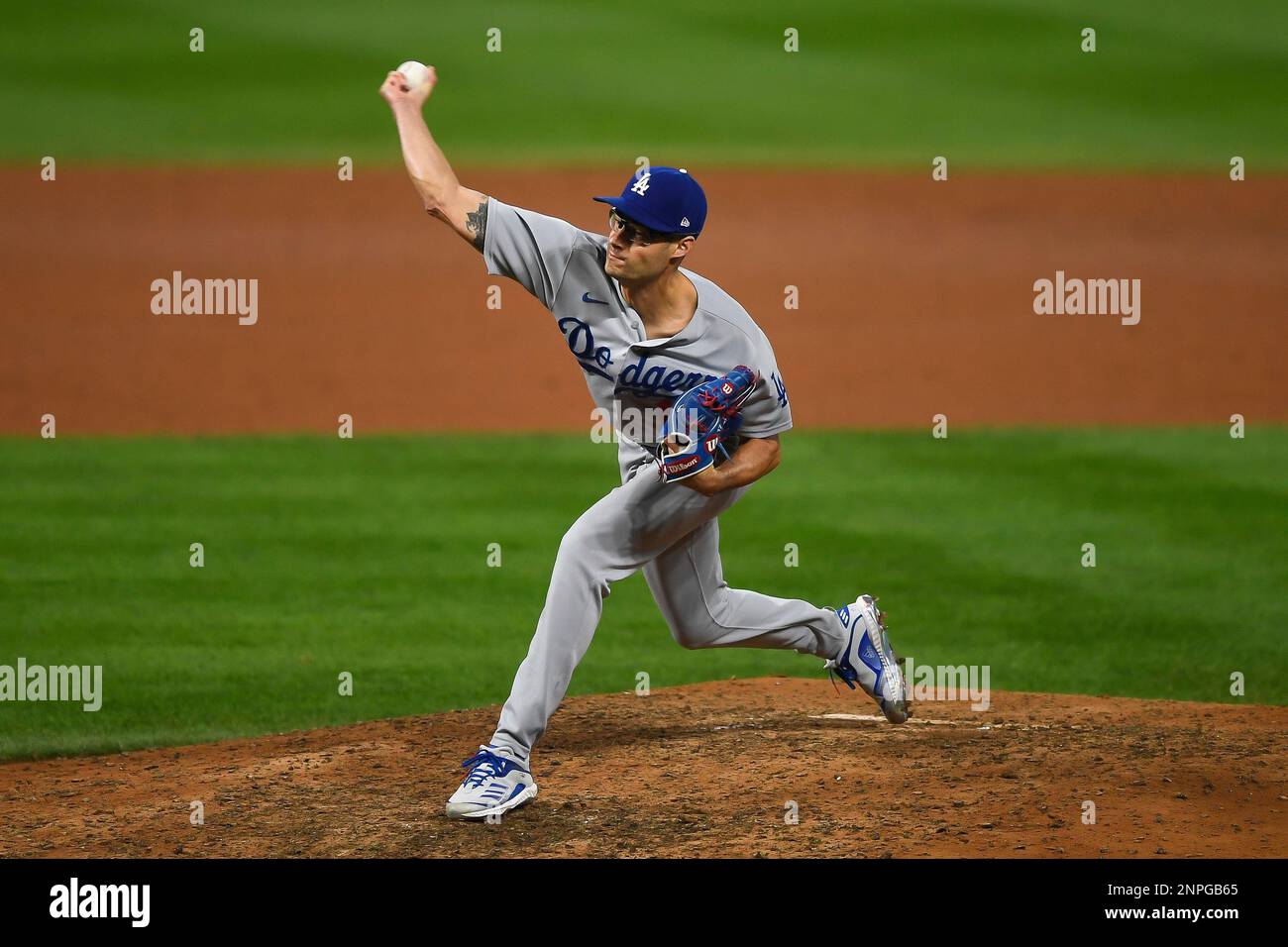 DENVER, CO - SEPTEMBER 17: Los Angeles Dodgers relief pitcher Joe Kelly ...