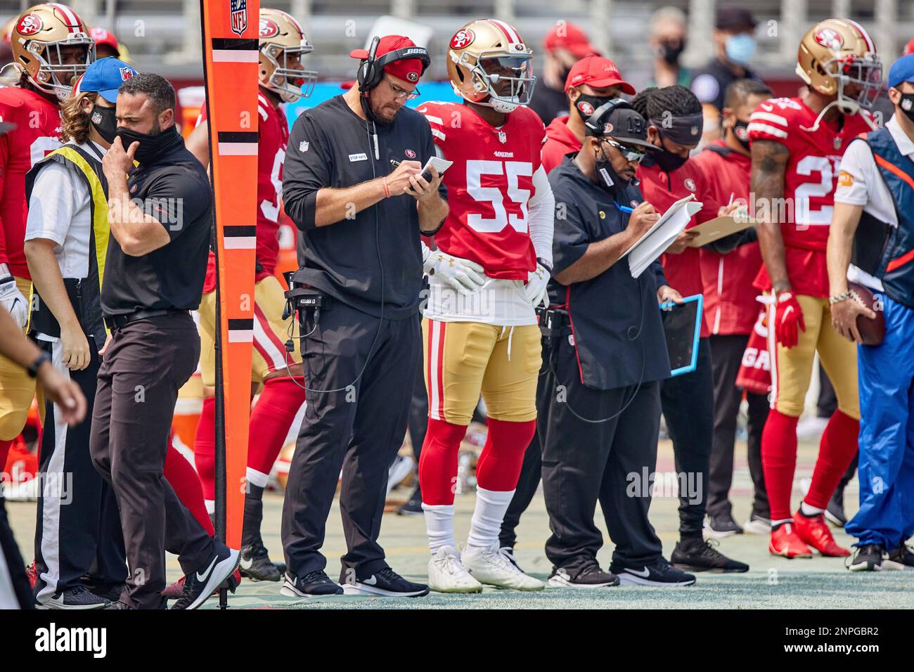 SAN FRANCISCO, CA - SEPTEMBER 13: San Francisco 49ers defensive line ...