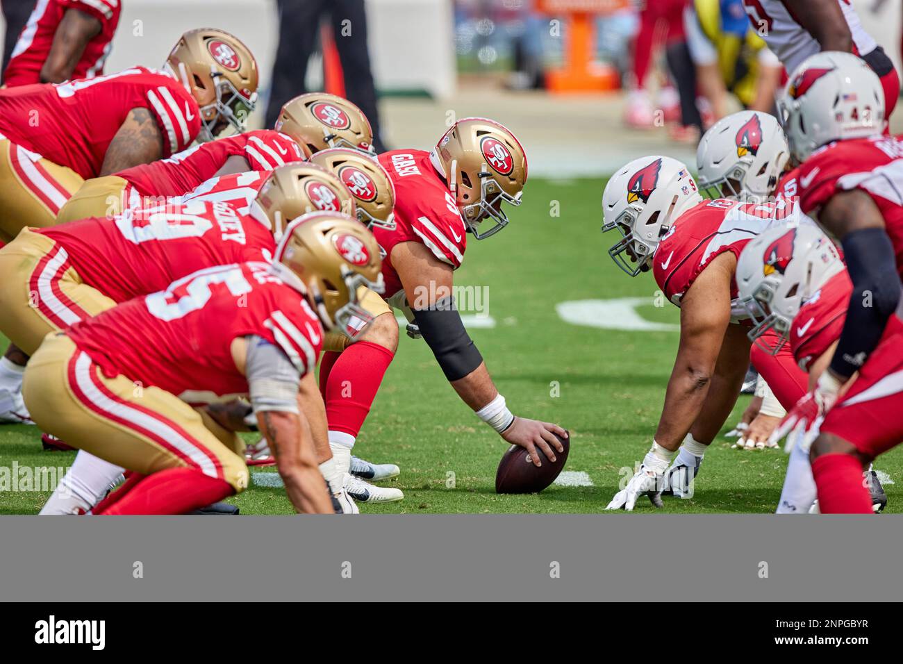 SAN FRANCISCO, CA - SEPTEMBER 13: The San Francisco 49ers offensive ...