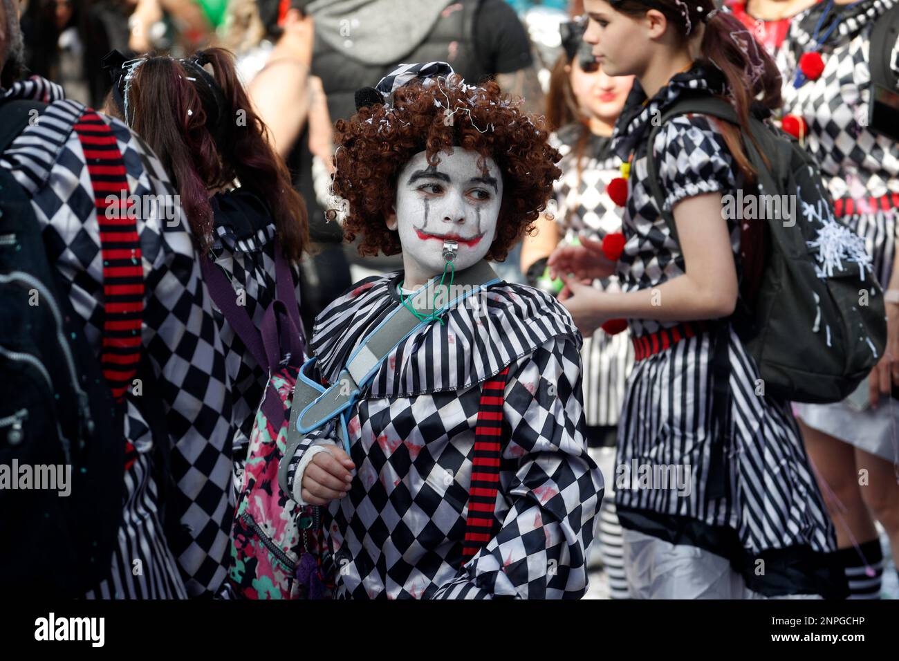 Limassol, Mediterranean island of Cyprus. 26th Feb, 2023. People attend ...