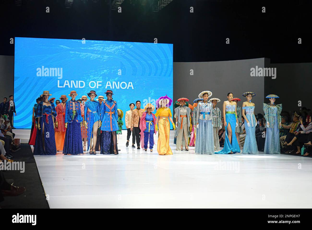 February 25, 2023, Jakarta, Indonesia: Models showcase fashion from ...