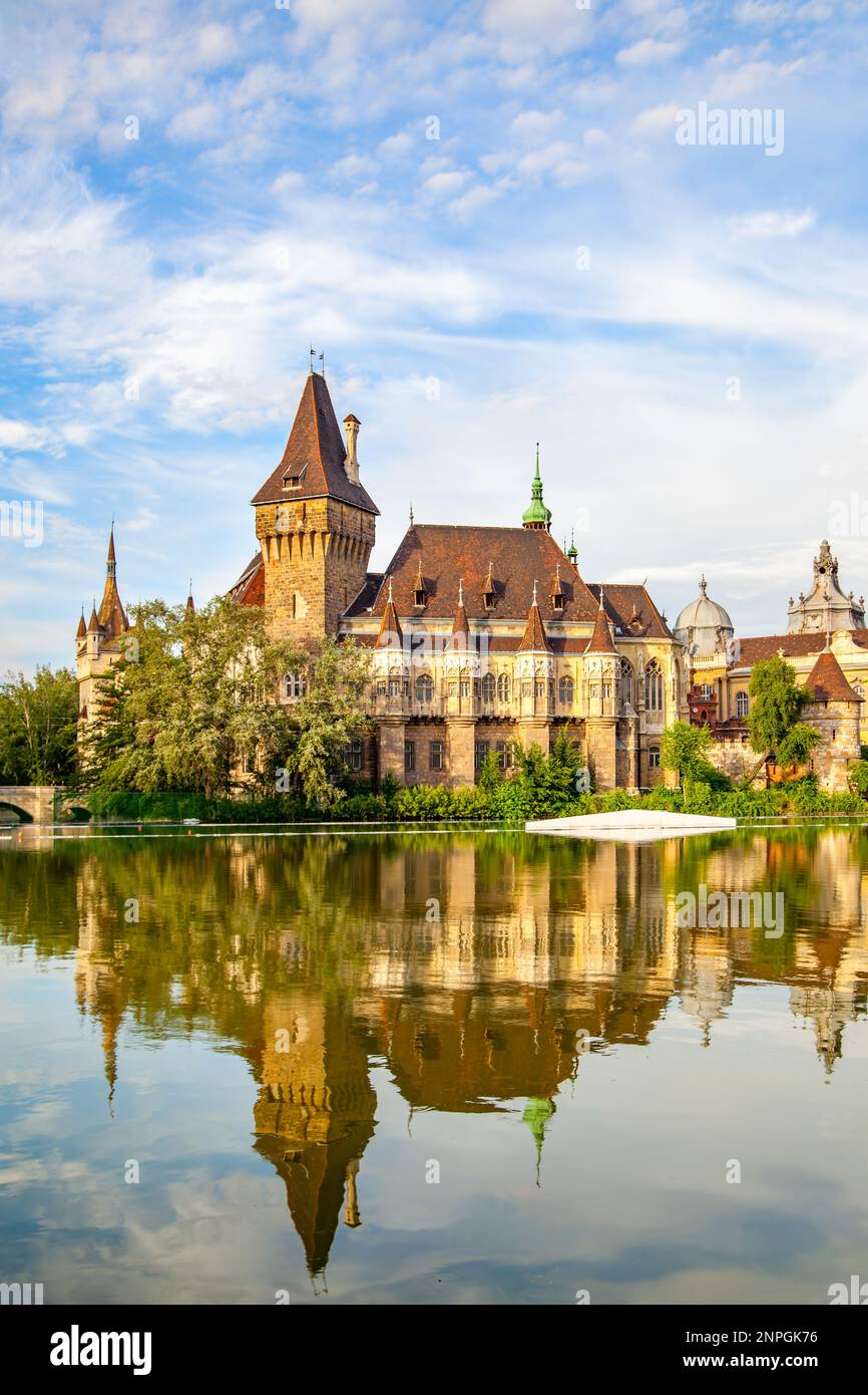Vajdahunyad Castle in the City Park of Budapest, Hungary. (Was built in ...