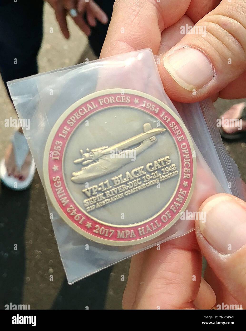 CHP Commander Steffenson shows the challenge coin given to him by ...