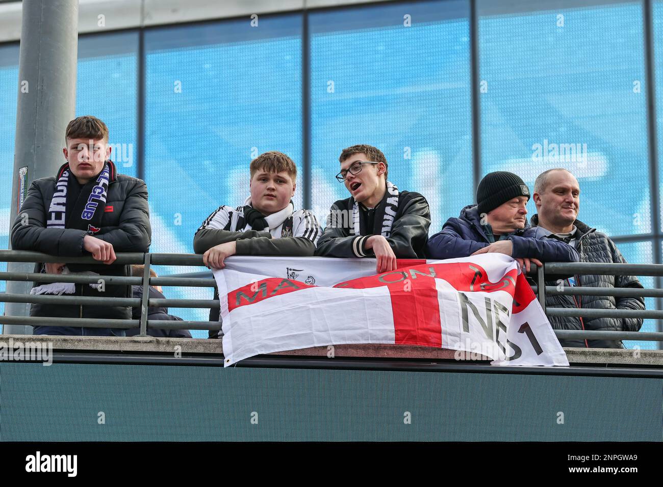 Newcastle fans arrive outside Wembley ahead of the Carabao Cup Final ...