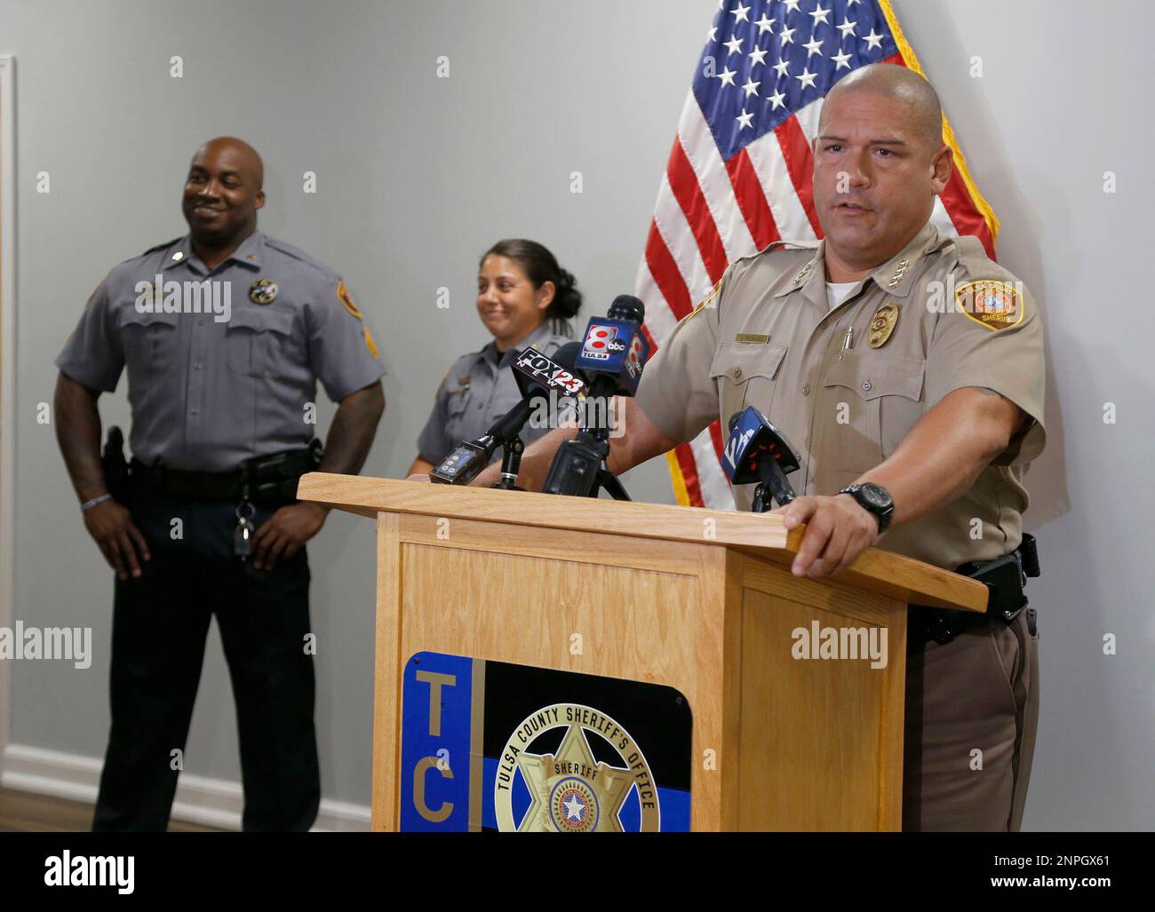 Tulsa County Sheriff Vic Regalado debuts the new uniforms on Sgt ...