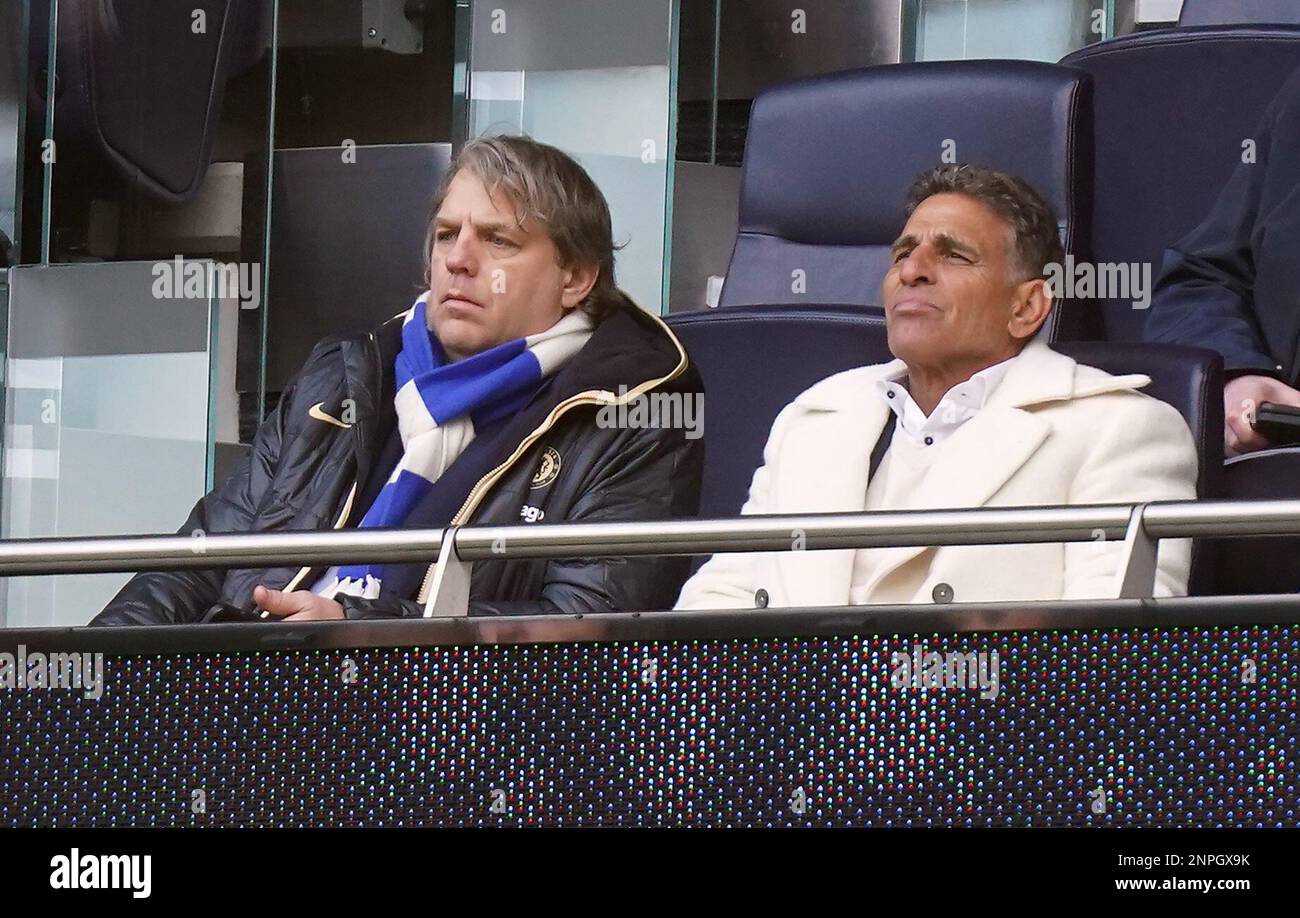 Chelsea owner Todd Boehly in the stands during the Premier League match ...