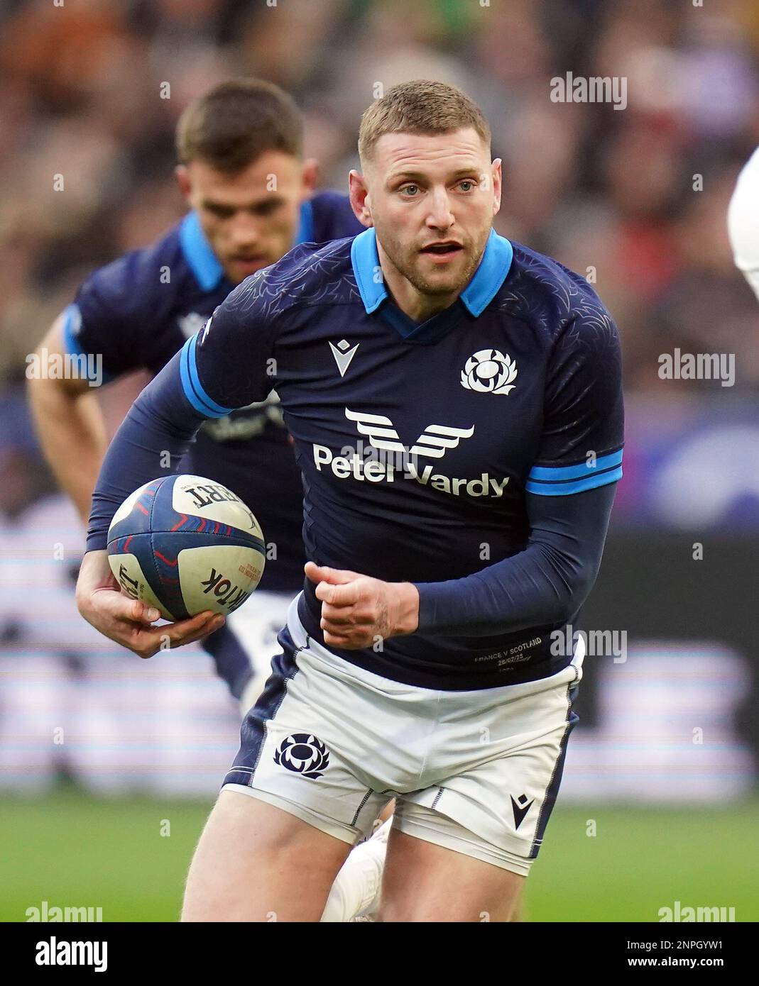 Scotland's Finn Russell in action during the Guinness Six Nations match ...