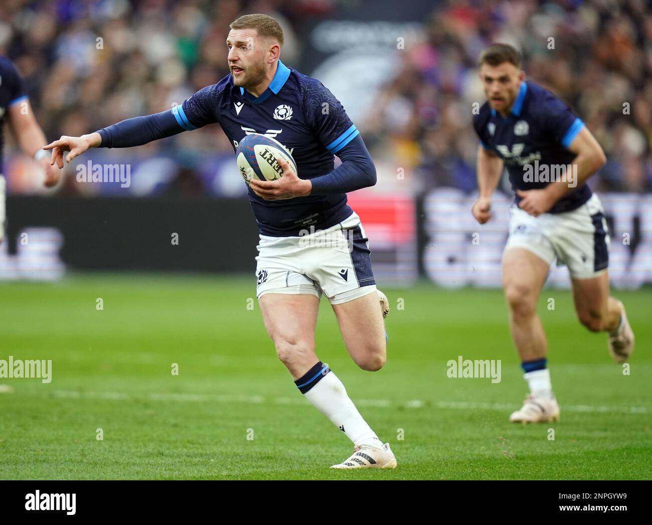 Scotland's Finn Russell in action during the Guinness Six Nations match ...