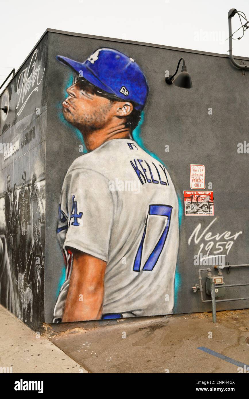 LOS ANGELES, CA - SEPTEMBER 12: A mural of Los Angeles Dodgers pitcher ...