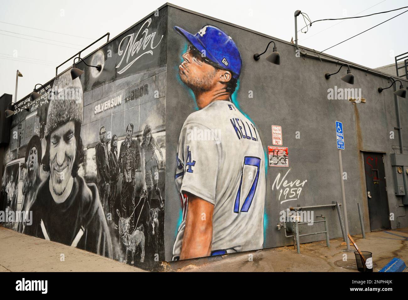 LOS ANGELES, CA - SEPTEMBER 12: A mural of Los Angeles Dodgers pitcher ...