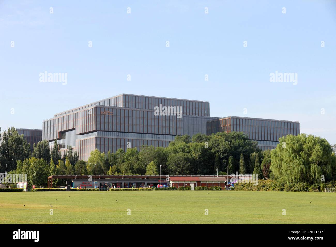A view of the headquarters building of the Asian Infrastructure ...