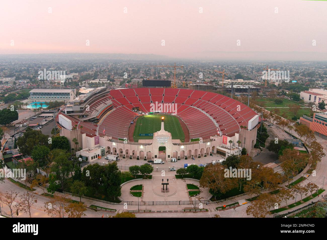 A general view of the Los Angeles Memorial Coliseum, Friday, Sept. 11 ...