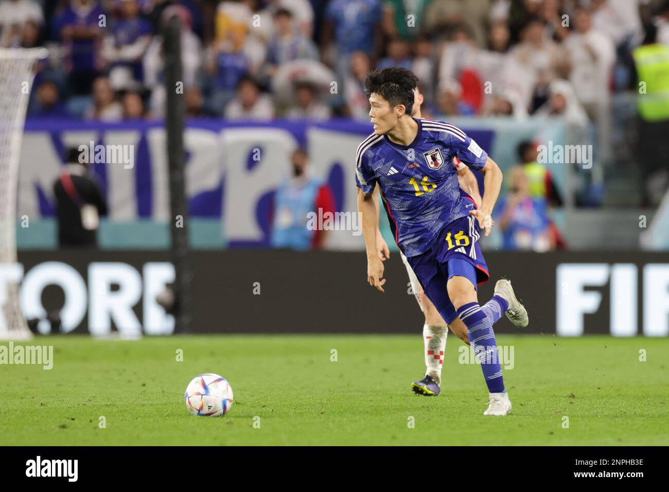 Takehiro Tomiyasu of Japan in action during the FIFA World Cup Qatar ...