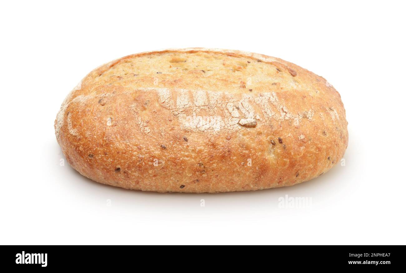 Whole loaf of fresh white bread isolated on white Stock Photo - Alamy