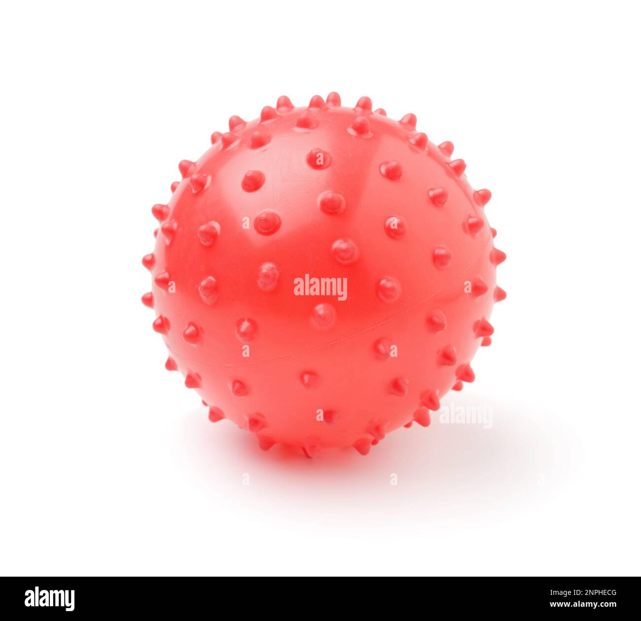 Red rubber ball for animals isolated on white Stock Photo - Alamy