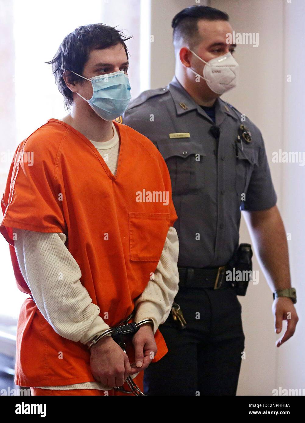 Matthew Nicholas Hall is escorted into a hearing at the Tulsa County ...