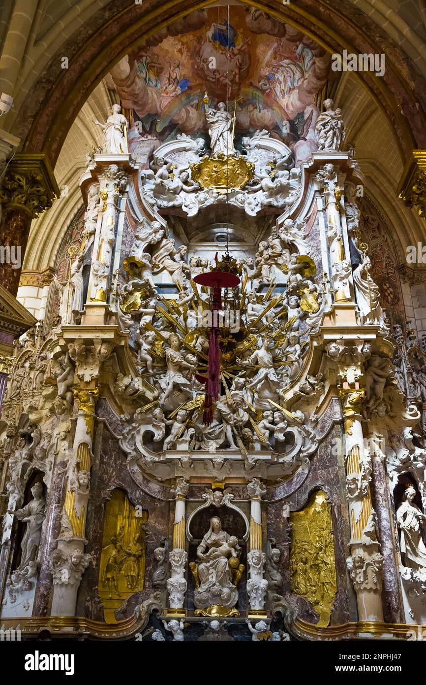 Detail of the Tabernacle in El Transparente, a work from 1730 inside ...