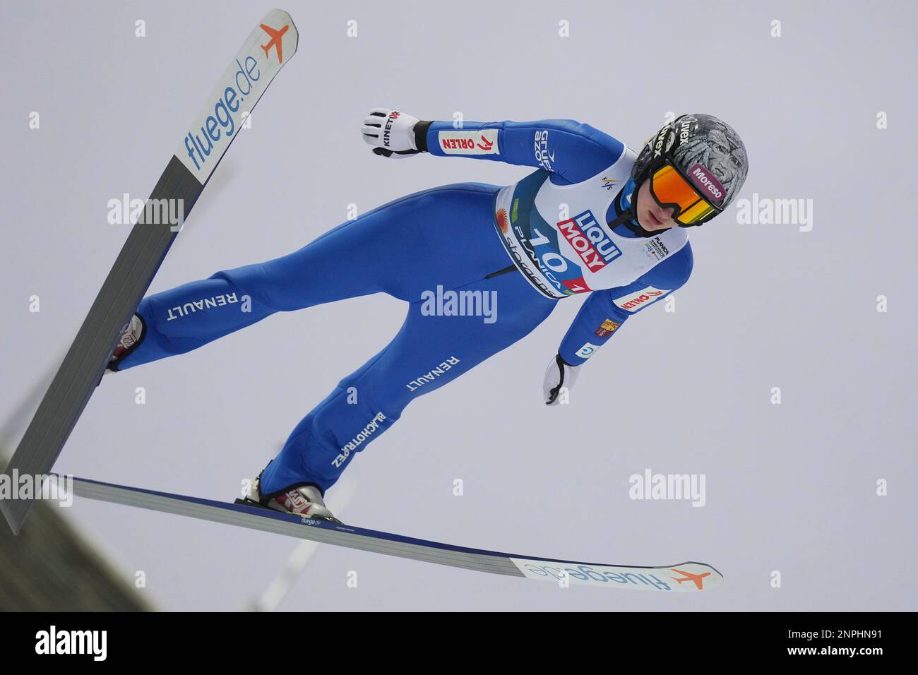 Poland's Kinga Rajda competes during the Ski Jumping Mixed Team HS102 ...