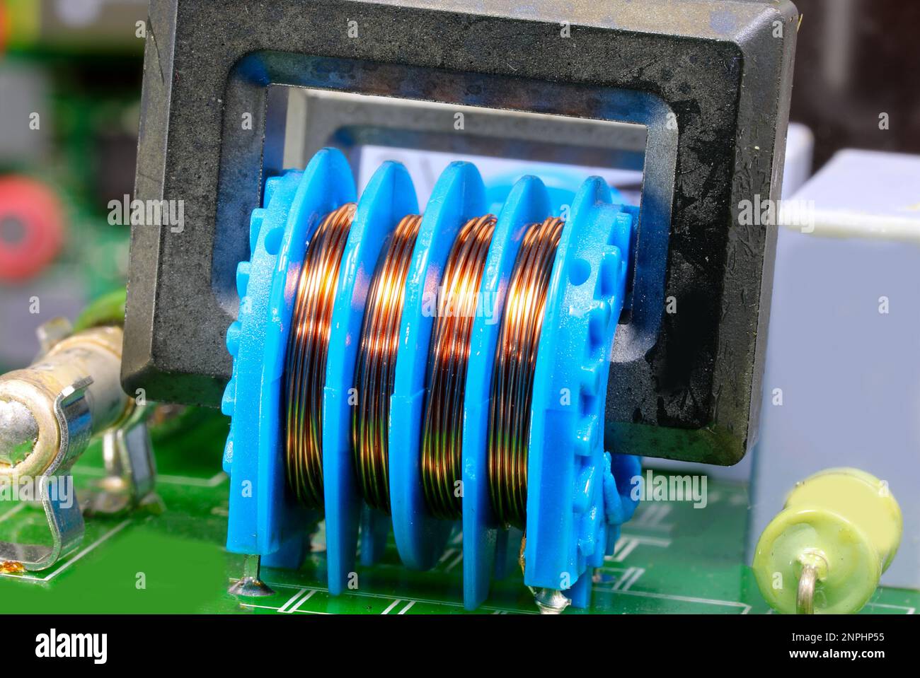 miniature voltage transformer in an electronic board with other ...