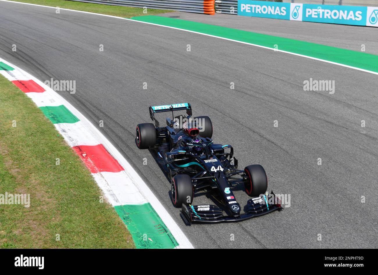 Mercedes driver Lewis Hamilton of Britain steers his car during the ...