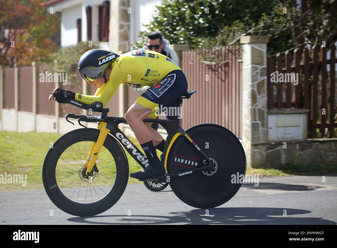 Teo, Spain. 26th Feb, 2023. Teo, SPAIN: Jumbo-Visma rider Jonas ...
