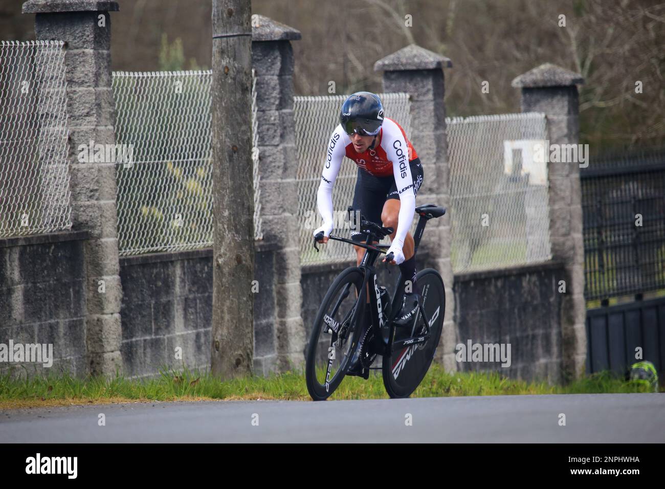 Teo, Spain. 26th Feb, 2023. Teo, SPAIN:: Cofidis rider Ruben Fernandez ...