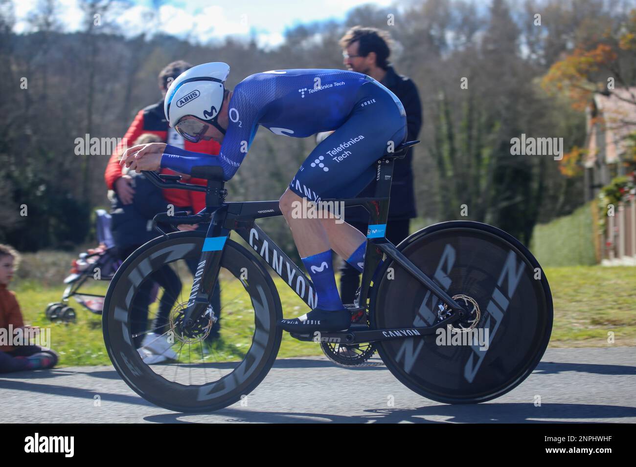 Teo, Spain. 26th Feb, 2023. Teo, SPAIN: Movistar Team rider Will Barta ...