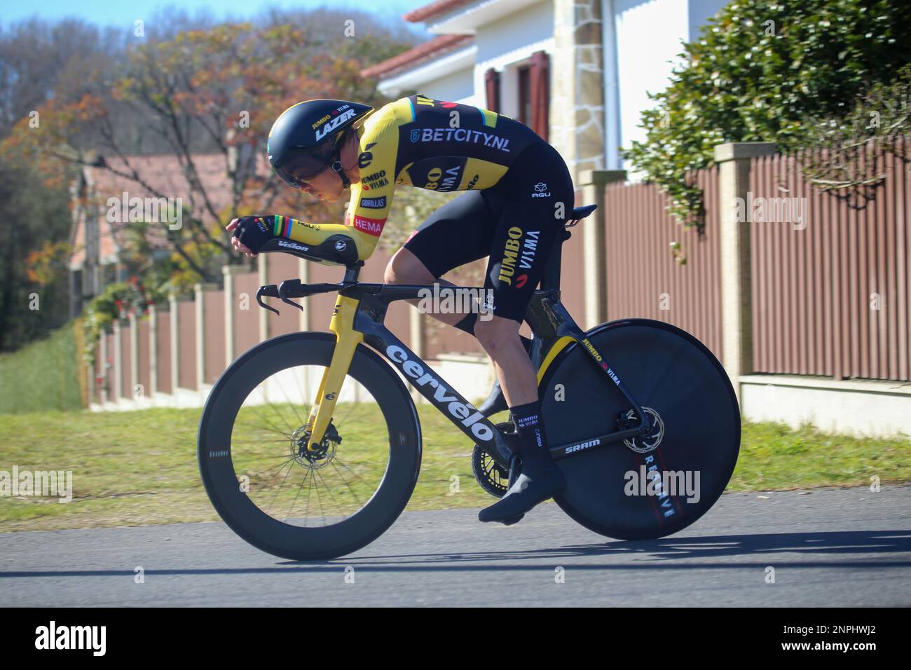 Teo, Spain. 26th Feb, 2023. Teo, SPAIN: Jumbo-Visma rider Rohan Dennis ...