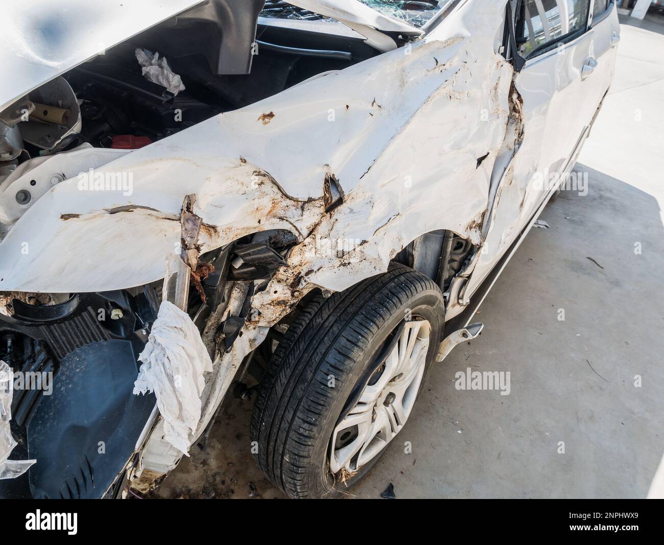 Car crash accident background for car insurance use Stock Photo - Alamy