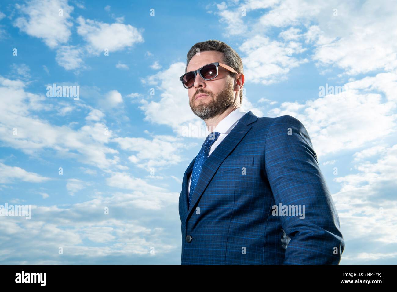 ceo in suit outdoor, banner. ceo in business suit. photo of ceo in suit ...