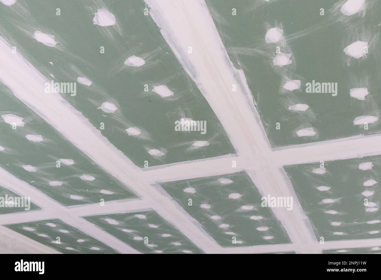 ceiling gypsum board installation at construction site Stock Photo - Alamy