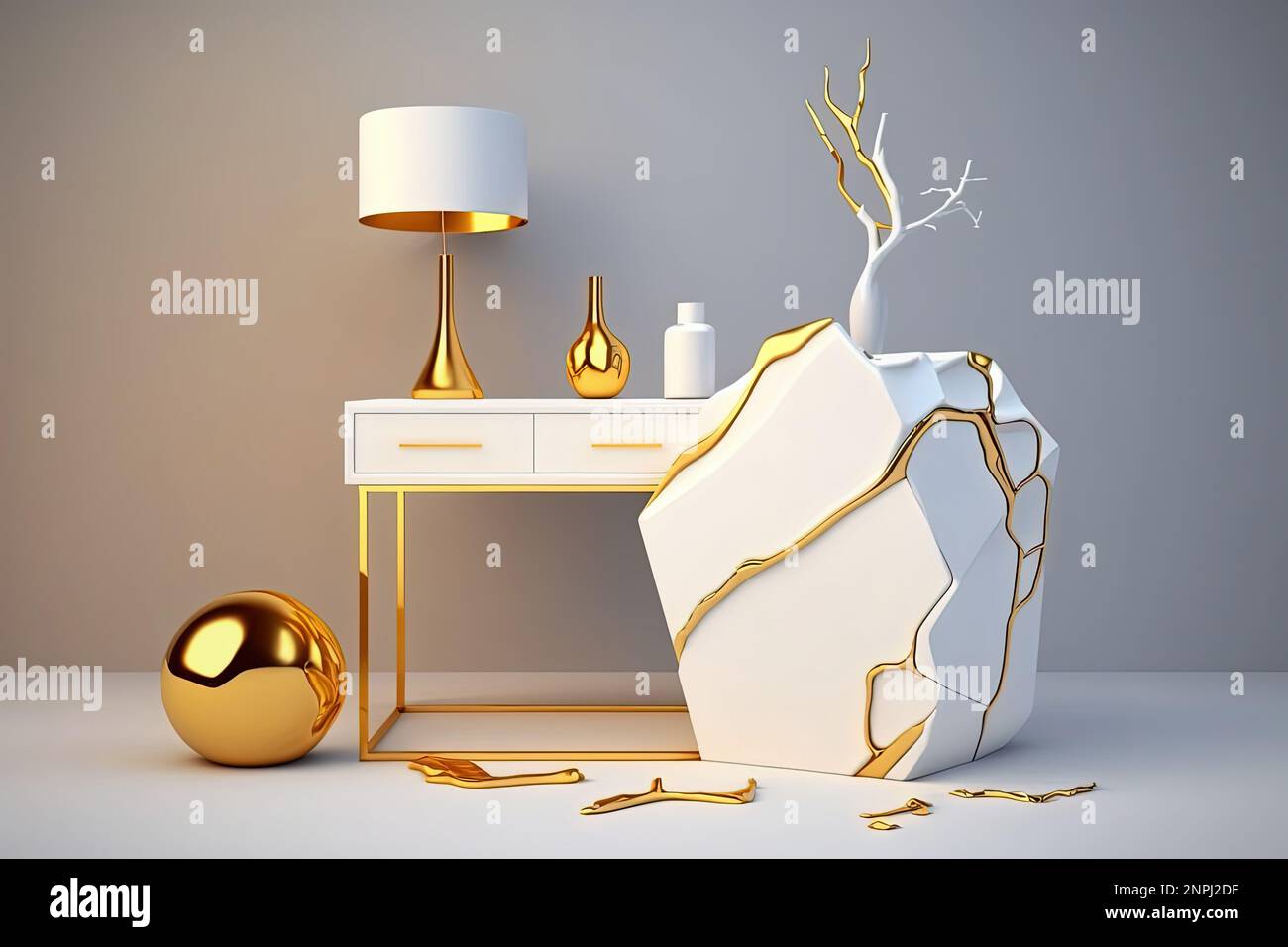 Kintsugi pottery style hi-res stock photography and images - Alamy