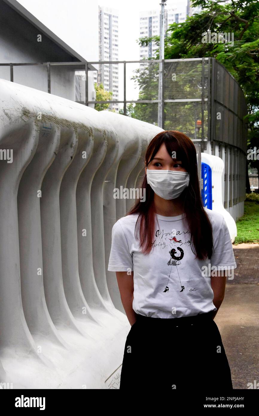 Pro-democracy activist Agnes Chow, one of the former leaders of young ...