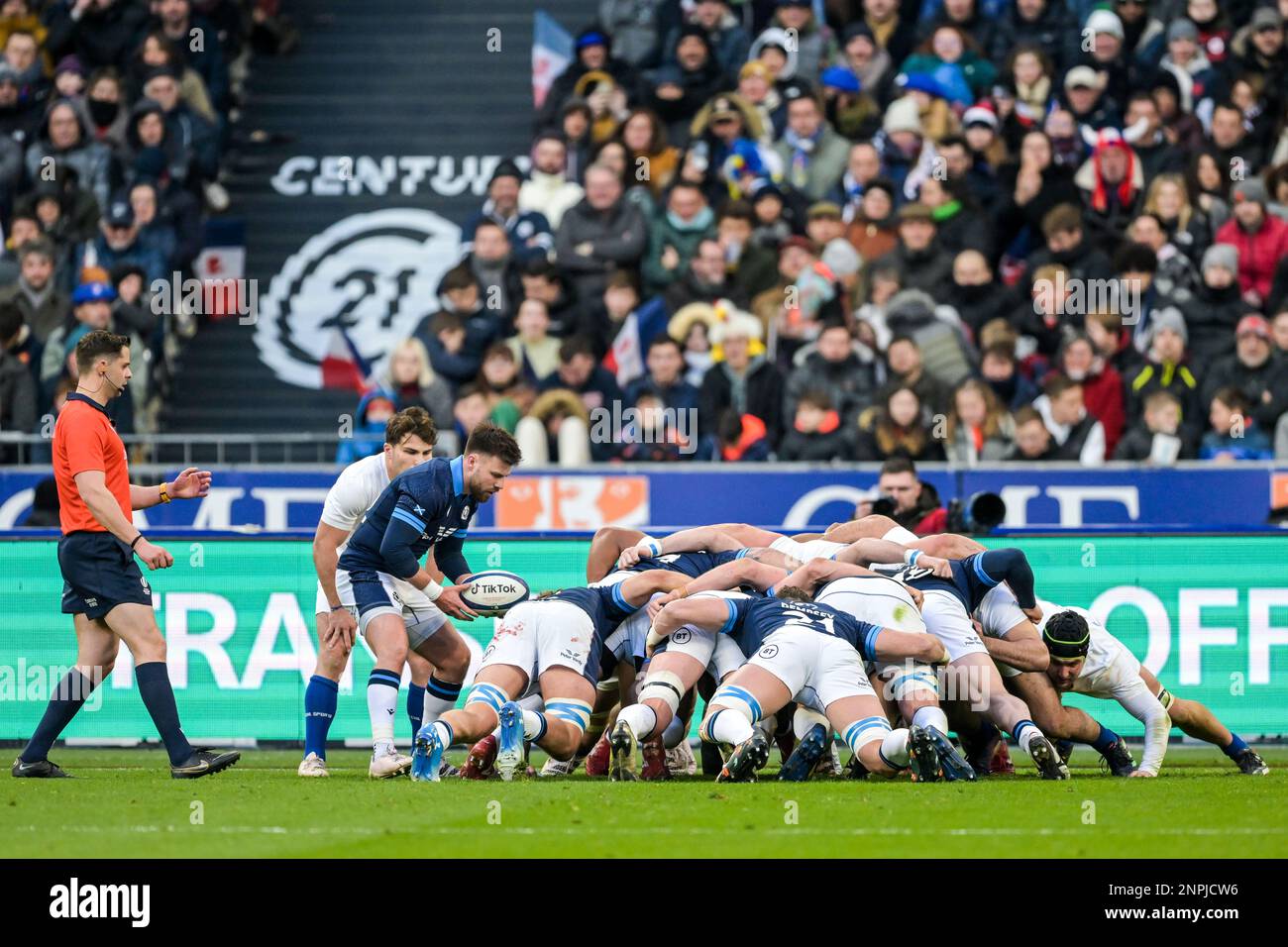 PARIS - A scrum during the Guinness Six Nations Rugby match between ...