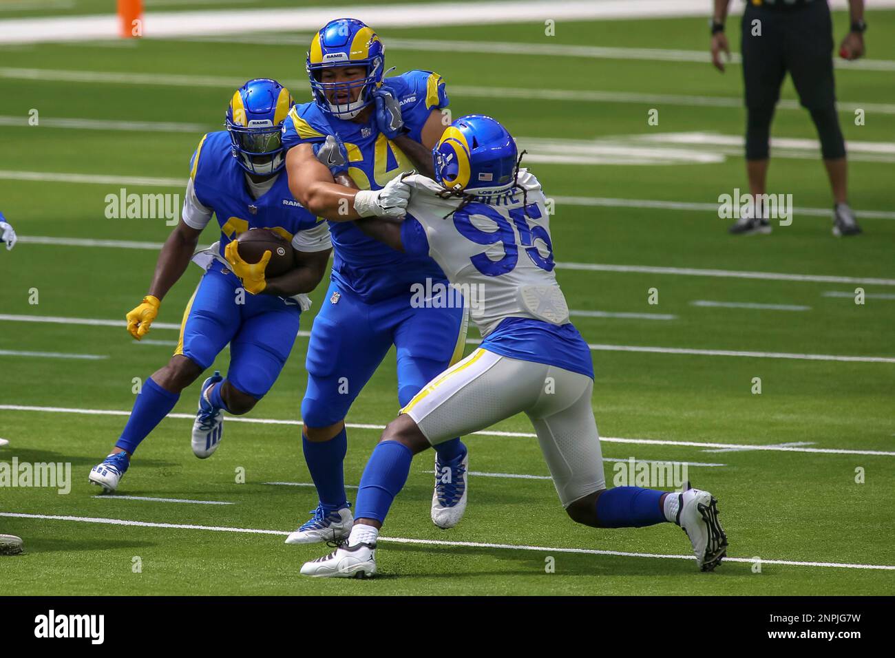 INGLEWOOD, CA - AUGUST 29: Los Angeles Rams guard Jamil Demby #64 ...