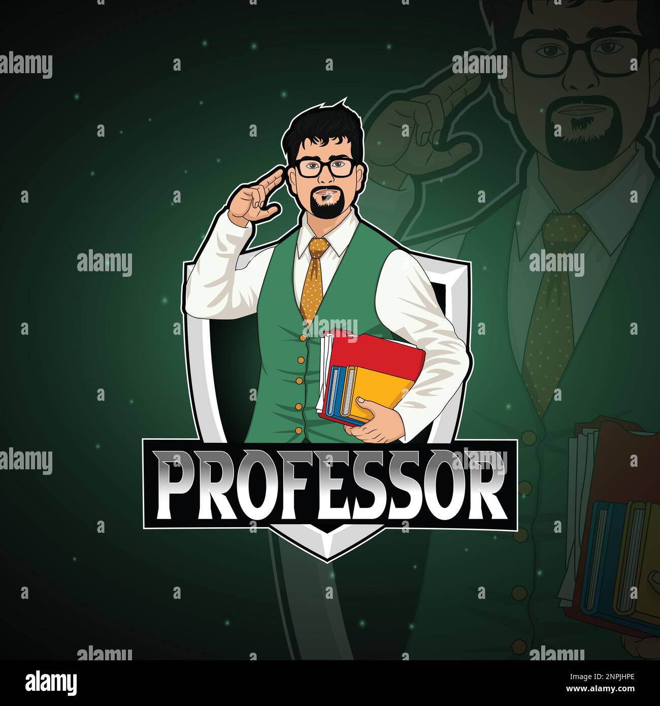 Teacher Mascot Logo Design Stock Vector Image & Art - Alamy