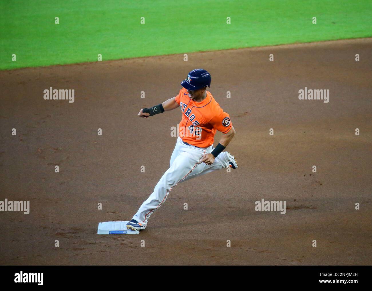 HOUSTON, TX - AUGUST 29: Houston Astros left fielder Michael Brantley ...