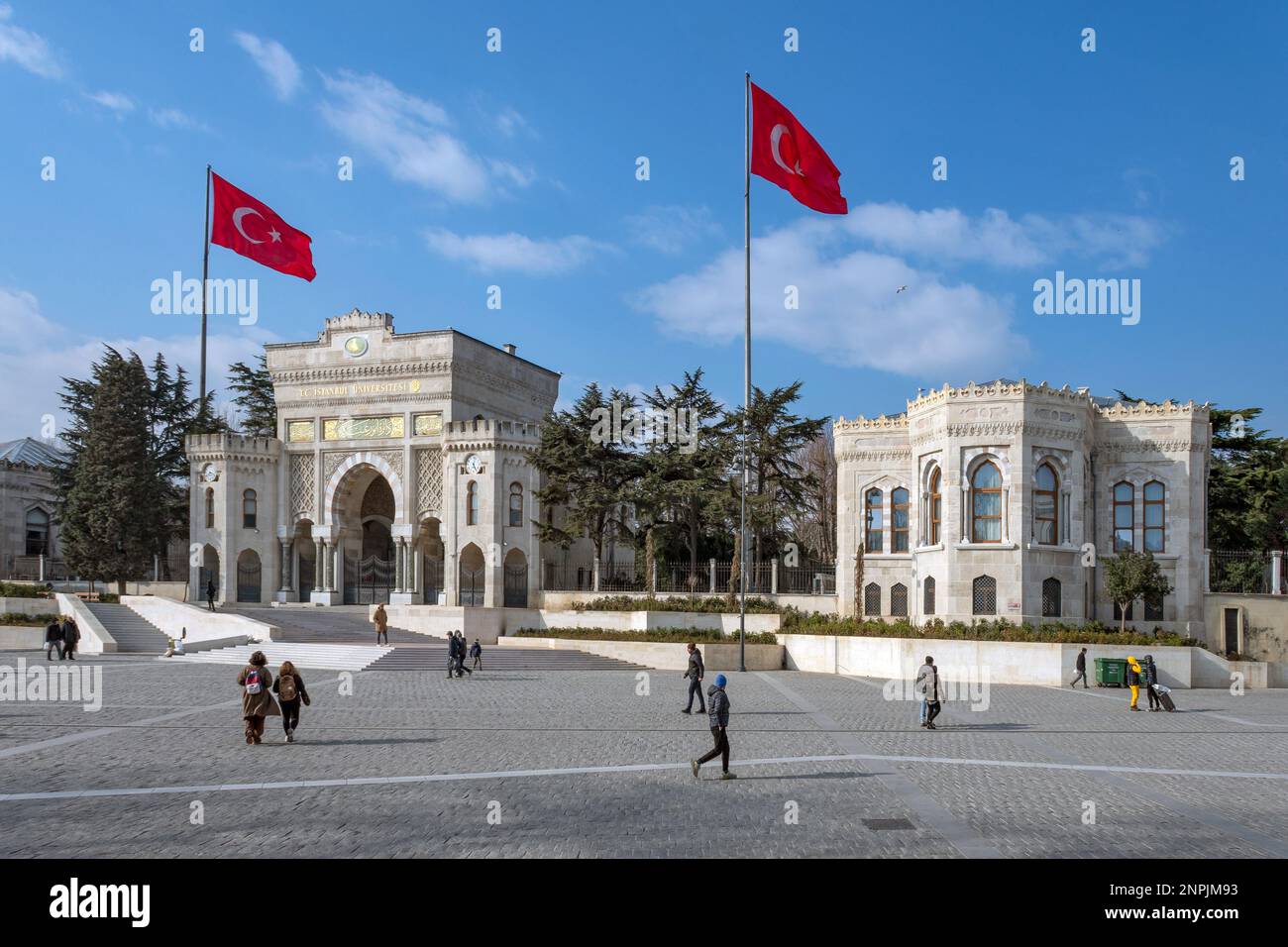 The Beyazit Square in Fatih district of Istanbul, Turkey Stock Photo ...