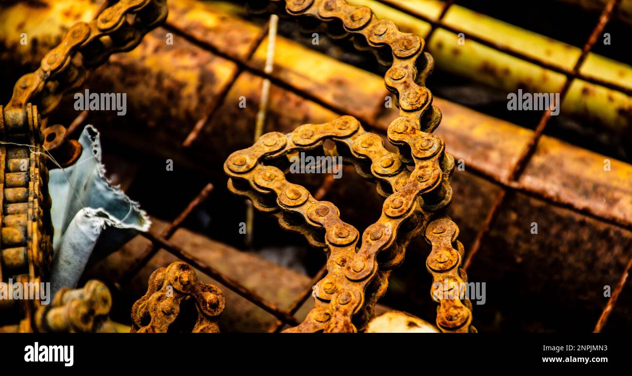 Scrap metal - predominantly ferrous metals. Waste from industry and ...