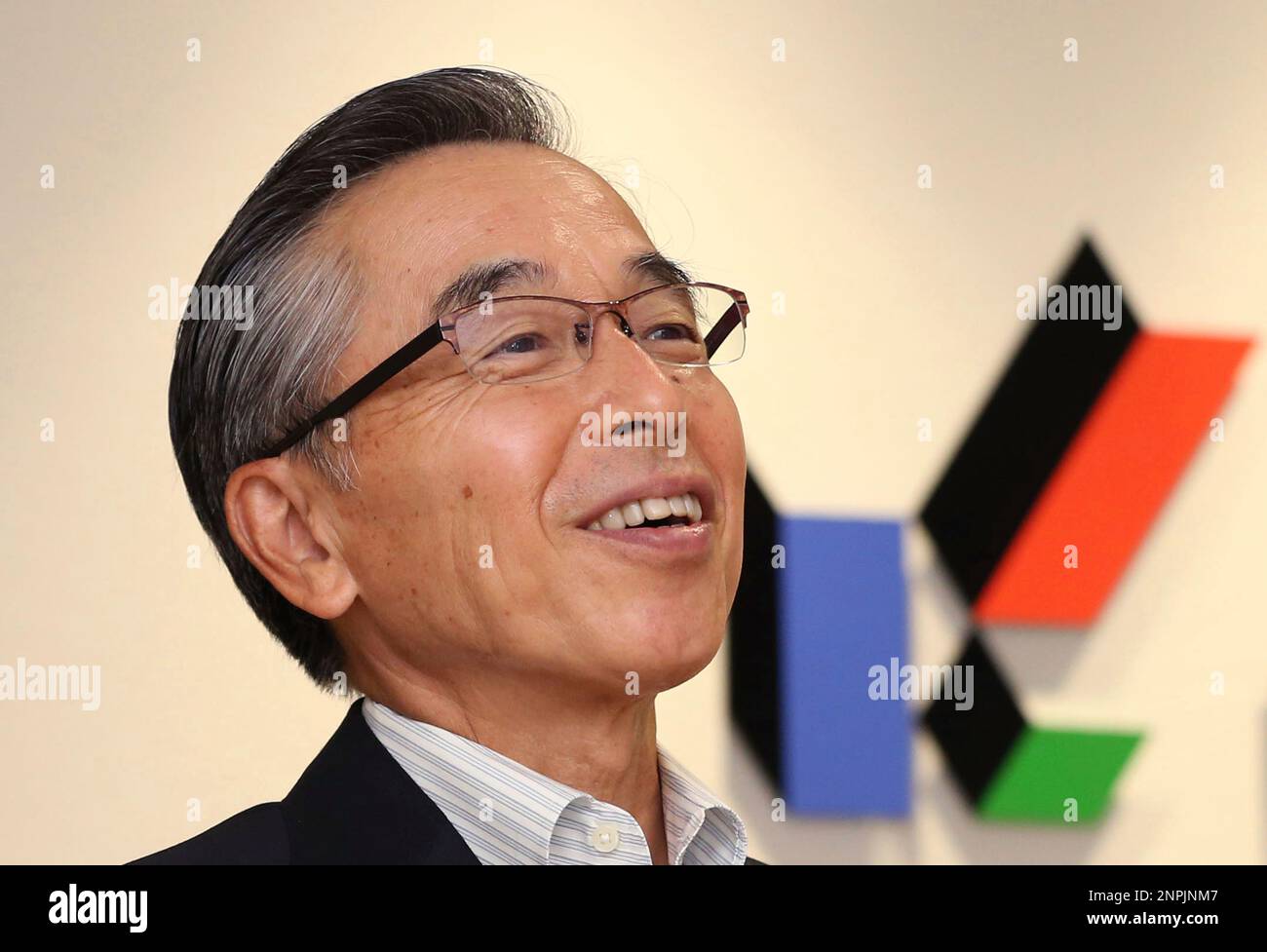 Kyudenko Corporation Chairman Naofumi Sato speaks during an interview ...