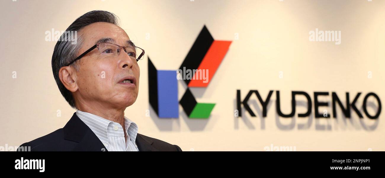 Kyudenko Corporation Chairman Naofumi Sato speaks during an interview ...