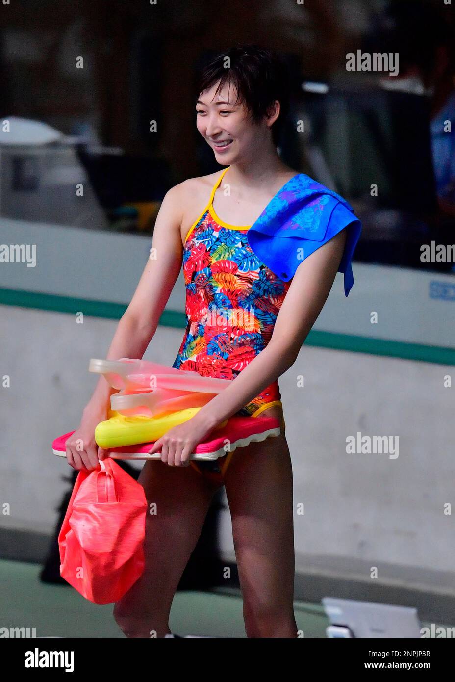 Japanese swimmer Rikako Ikee is seen during Tokyo-to Tokubetsu Suiei ...