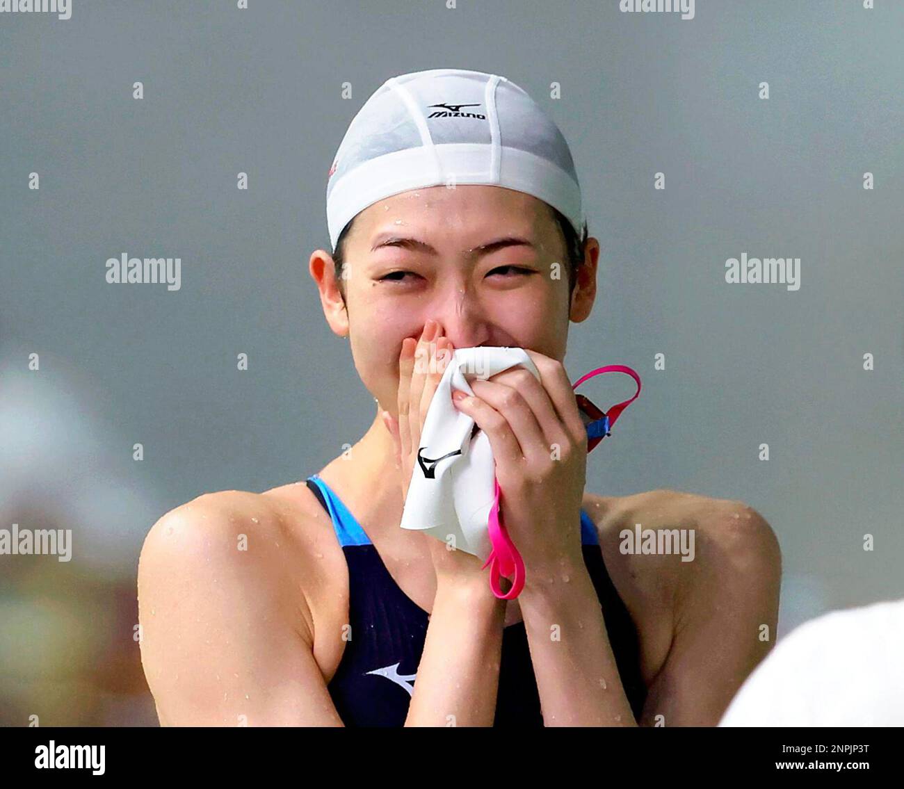 Japanese swimmer Rikako Ikee reacts after competing in women 50-meter ...
