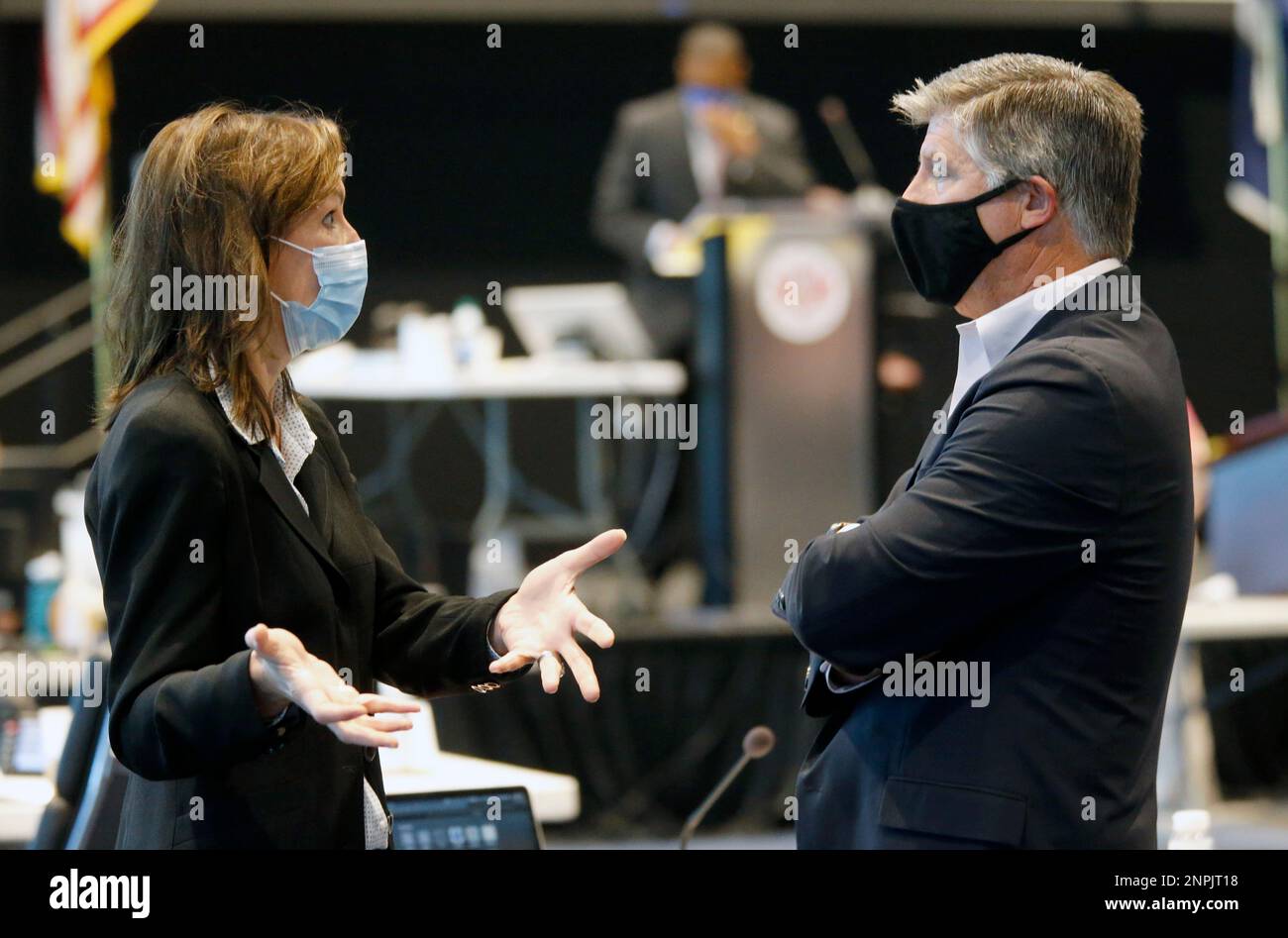 Sen. Jill Holtzman Vogel, R-Fauquier, left, and Sen. Steve Newman, R ...