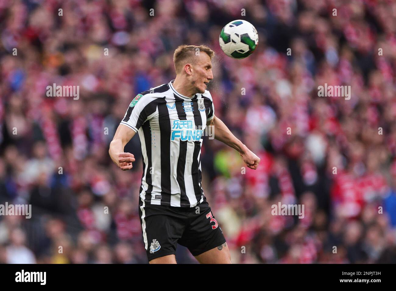 Dan Burn #33 of Newcastle United during the Carabao Cup Final match ...