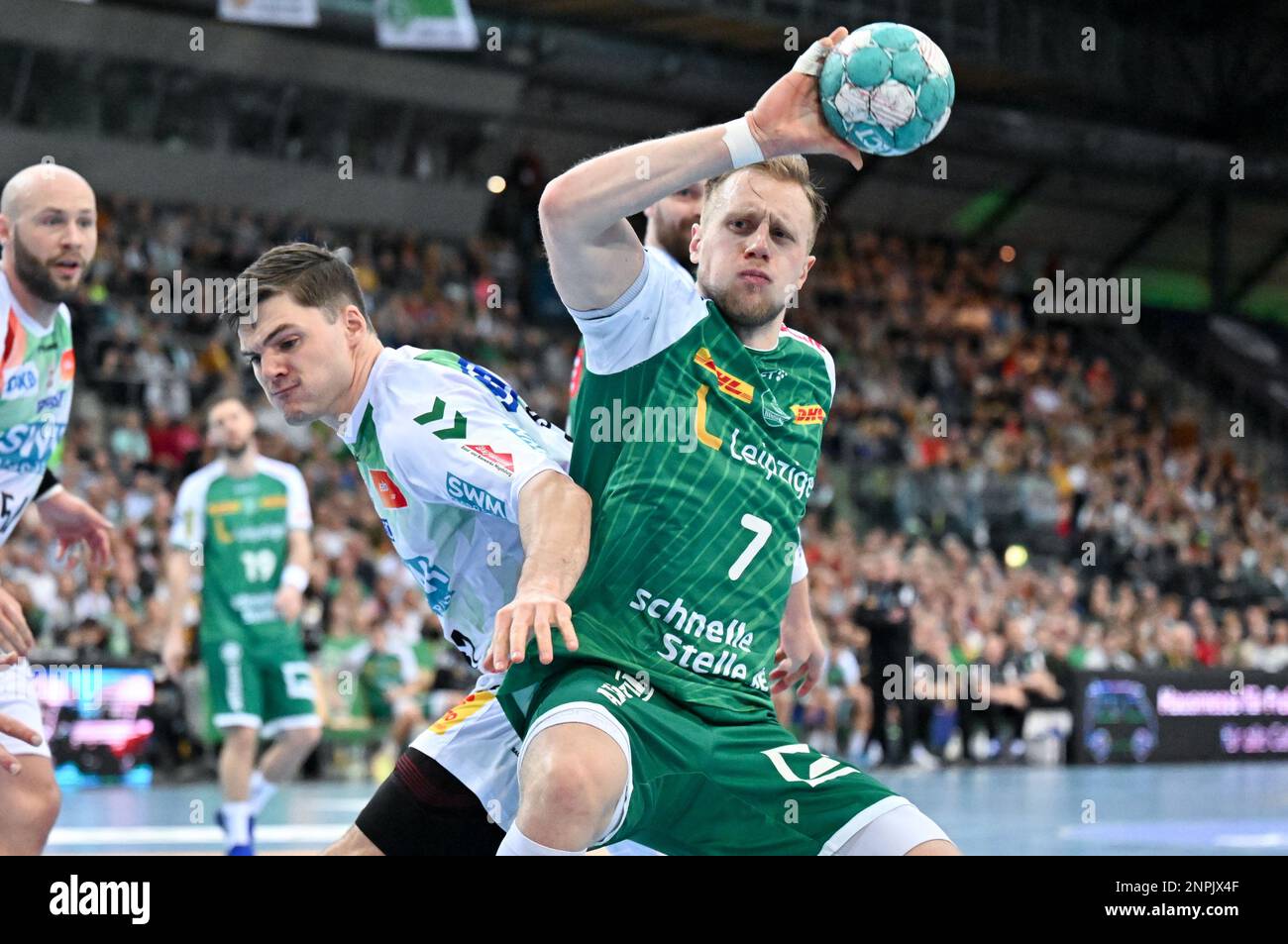 Leipzig, Germany. 26th Feb, 2023. Handball: Bundesliga, SC DHfK Leipzig ...
