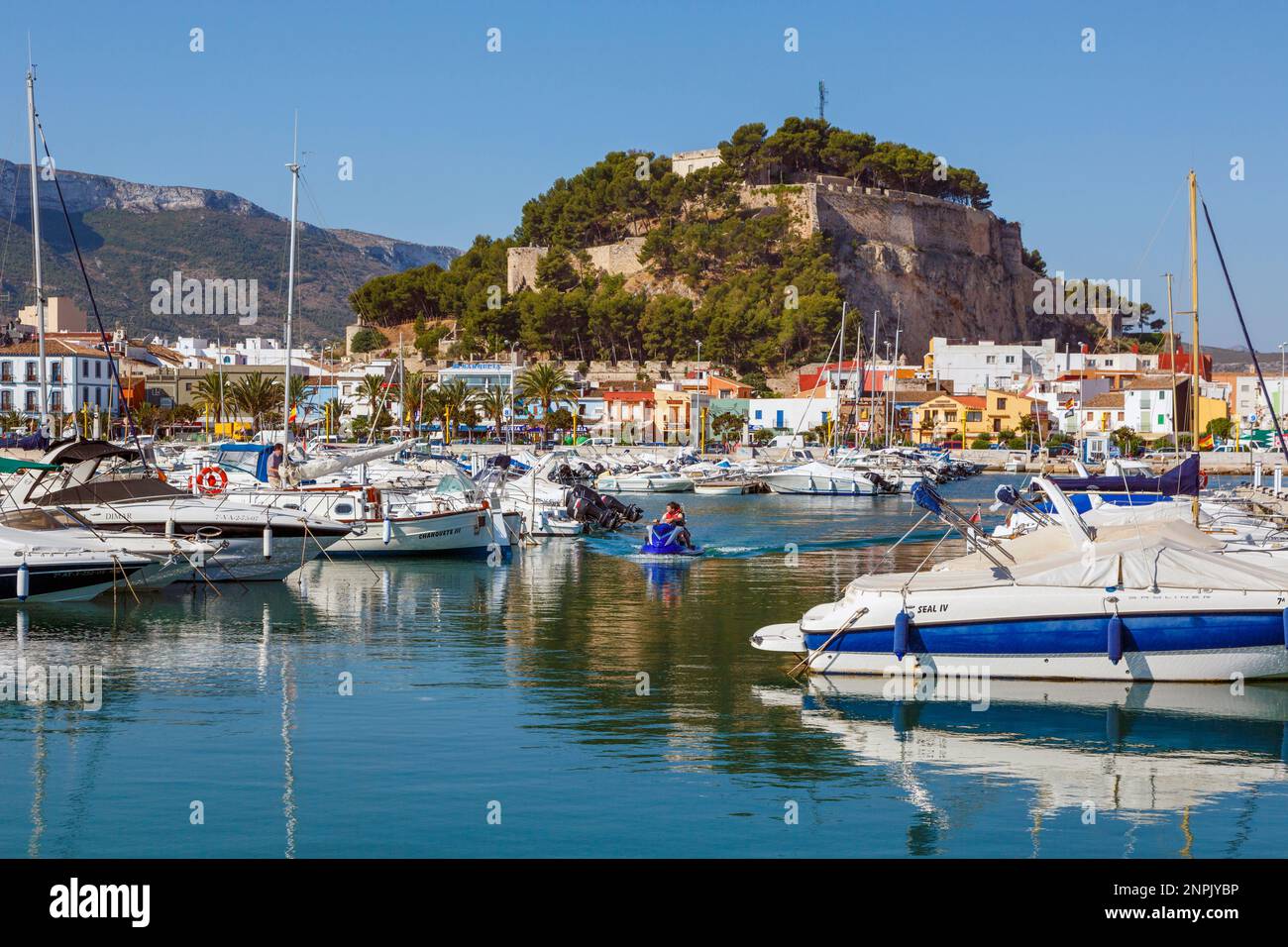 Denia, Alicante Province, Costa Blanca. Spain. The castle and ...