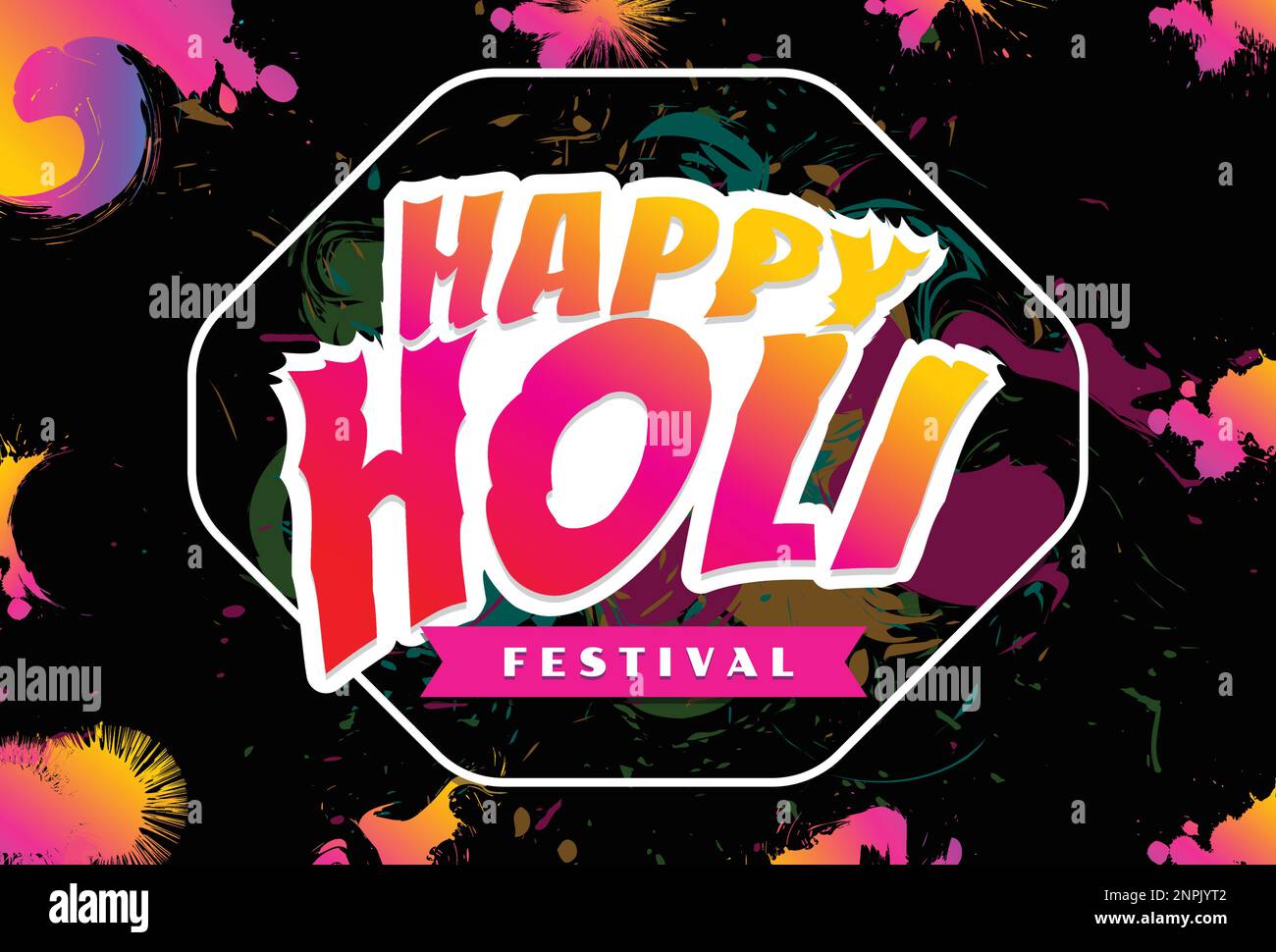 Happy holi abstract festival colorful background Stock Vector Image ...