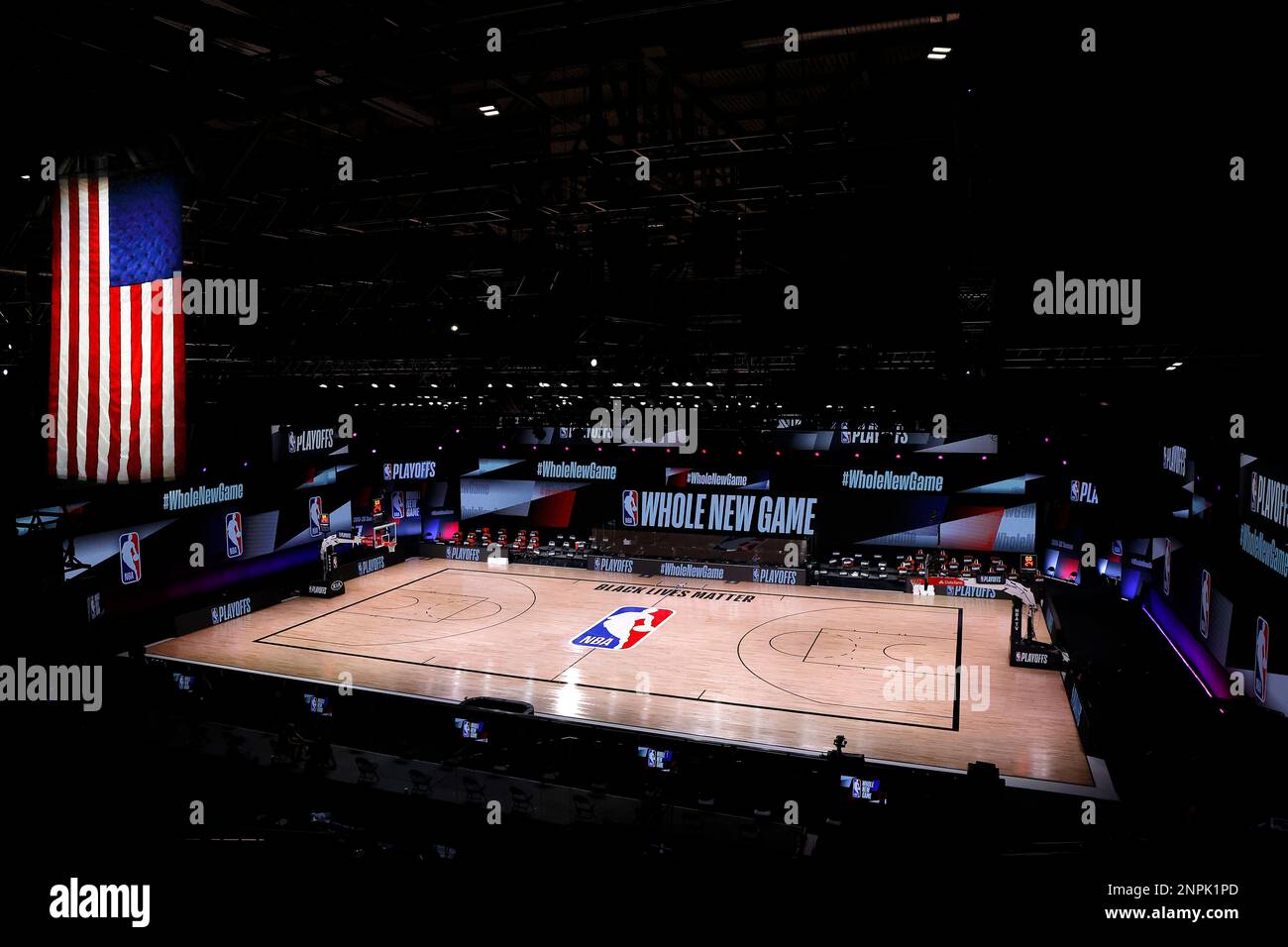Empty Nba Basketball Court