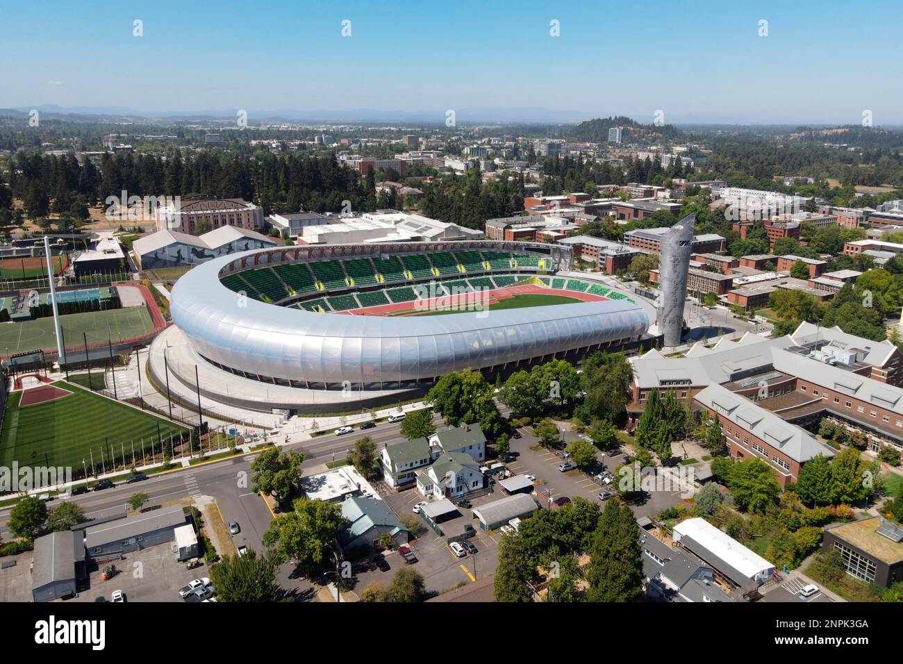 A general view of Hayward Field on the campus of the University of ...